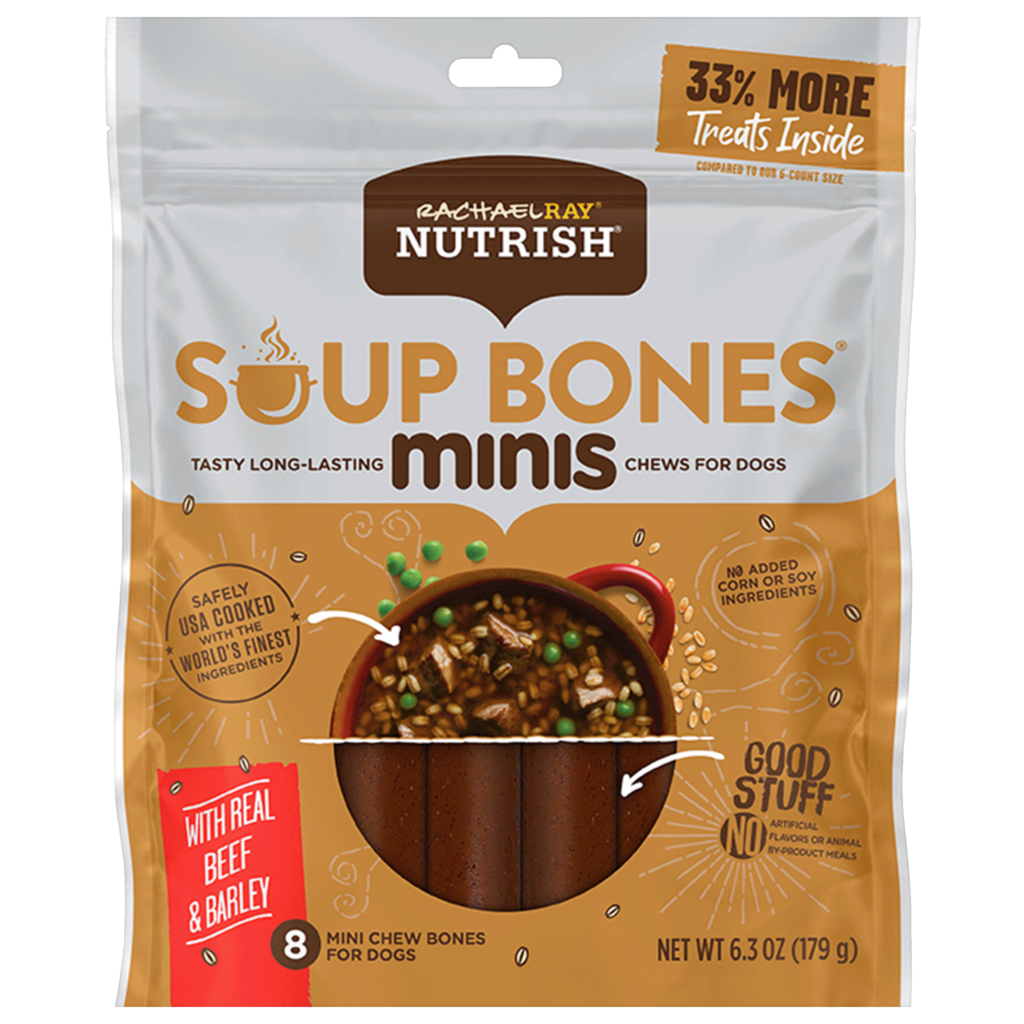 Soup Bones Minis Dog Chews With Real Beef & Barley | Nutrish®